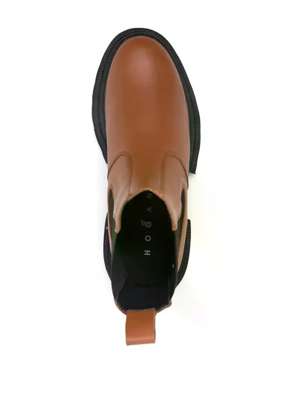 Hogan Leather Chelsea Boots