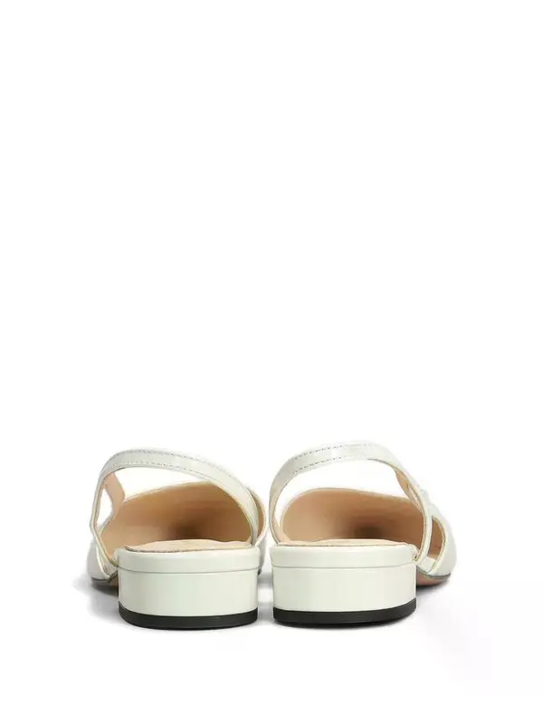ANNA F. Leather Slingback Pumps