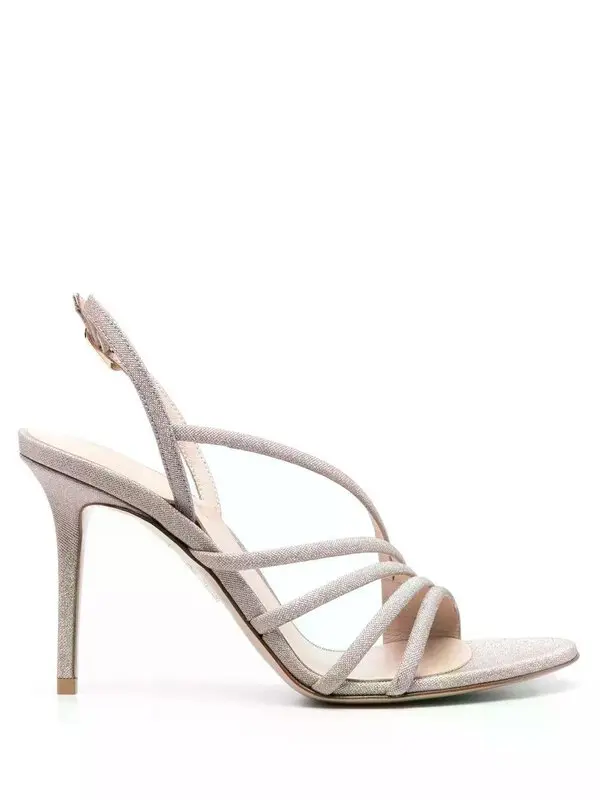 LE SILLA 80mm Crystal-embellished Slingback Sandals - Neutrals