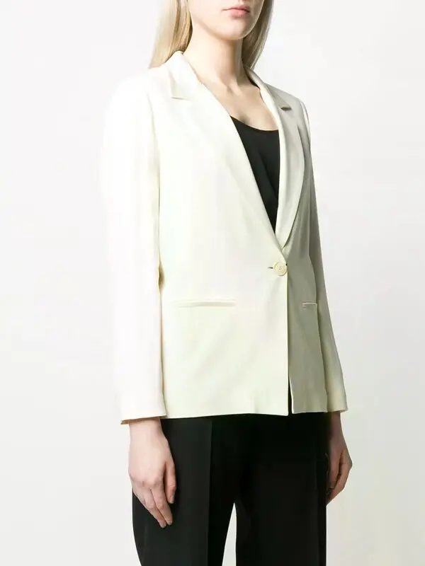 TWINSET Cropped Sleeve V-neck Blazer