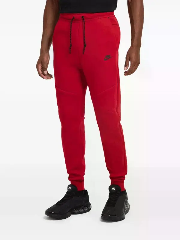 Nike Tech Fleece Gym /black Track Pants - Red