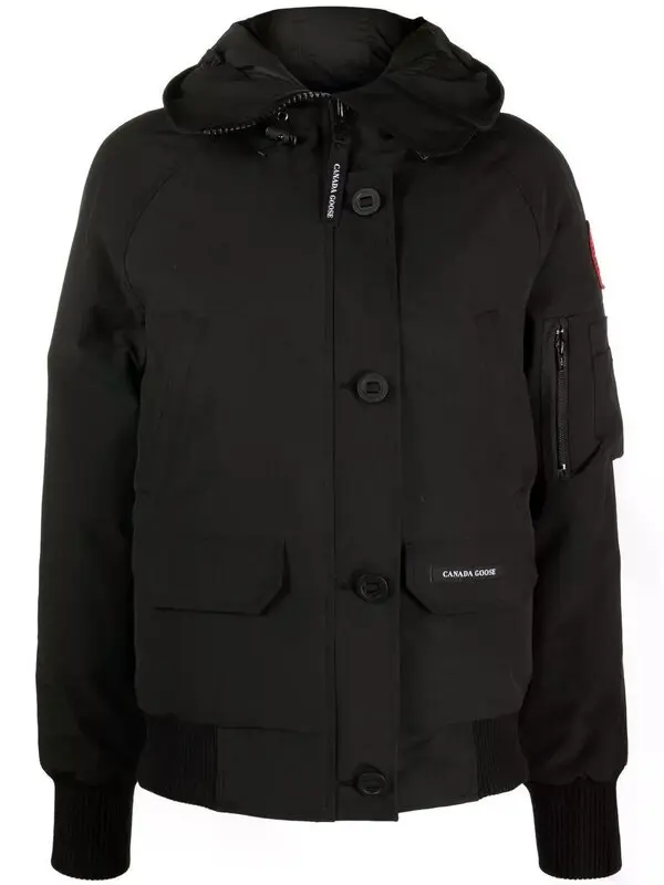 Canada Goose Logo Patch Down Jacket - Black