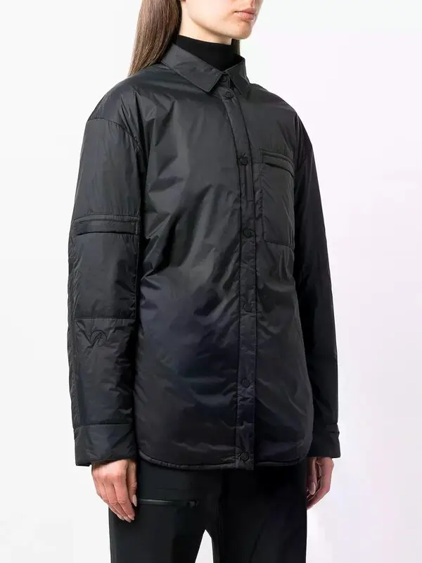 Aztech Mountain Padded Shirt Jacket With Drawstring Waist - Black