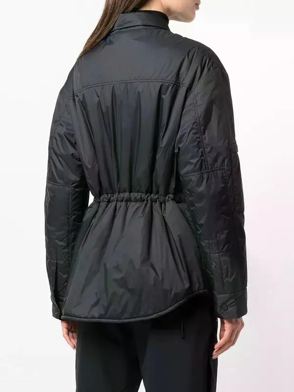 Aztech Mountain Padded Shirt Jacket With Drawstring Waist - Black
