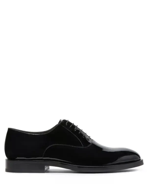 Brunello Cucinelli Patent Leather Oxford Shoes - Black