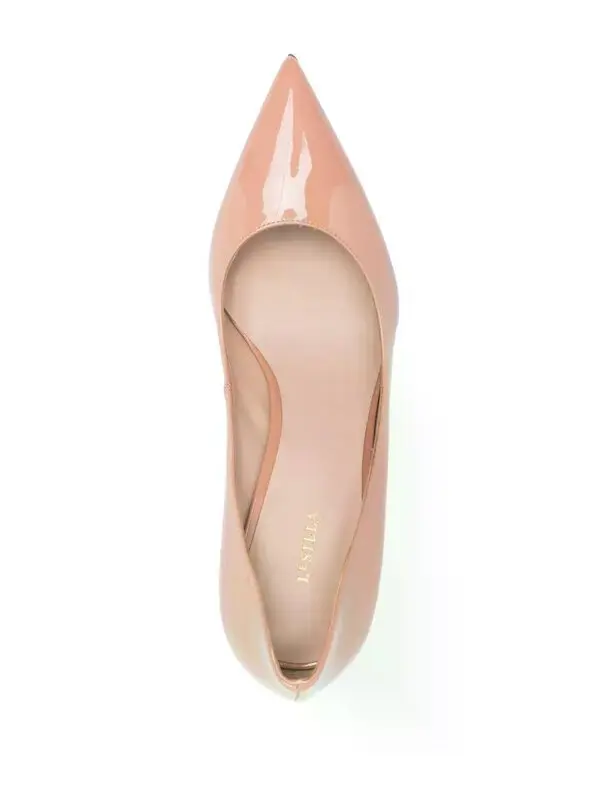 LE SILLA Eva 90mm Patent Leather Pumps - Neutrals