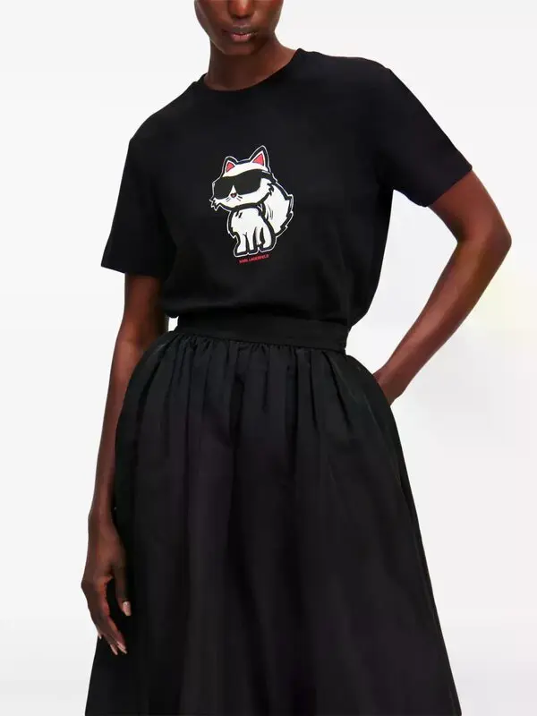 Karl Lagerfeld Ikon Choupette Sketched T-shirt