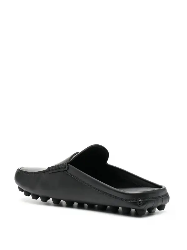 TOD'S Gommino Bubble Leather Mules - Black