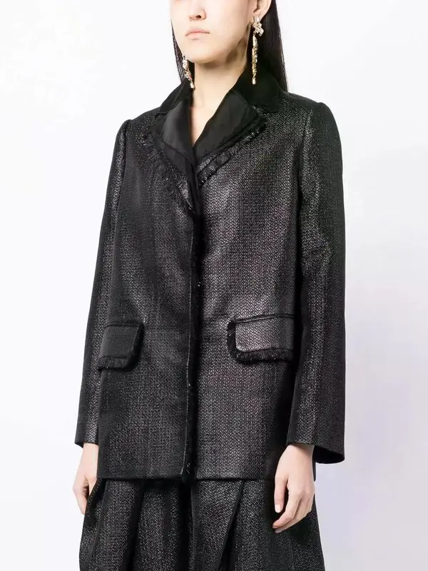 Shiatzy Chen Metallic Fringed Blazer