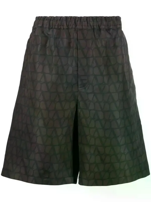 Valentino Garavani Toile Iconographe Bermuda Shorts - Brown