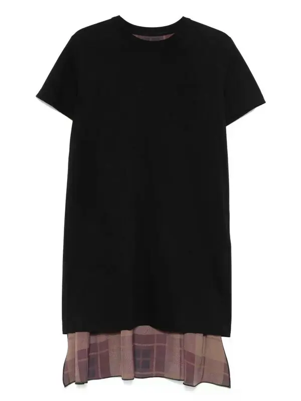 Sacai Paneled Mini Dress - Black