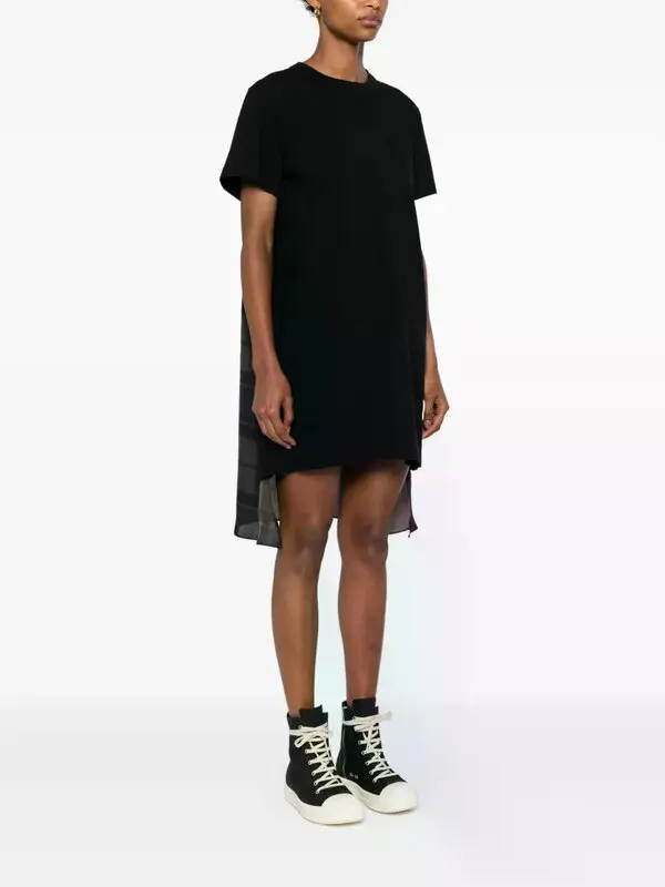 Sacai Panelled Check Mini Dress