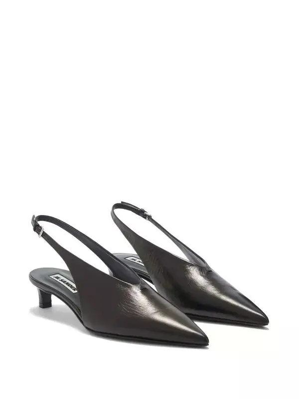 JIL SANDER Pointed-toe Slingback Pumps - Black