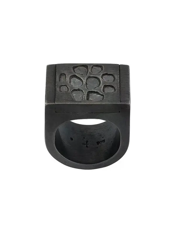 PARTS OF FOUR Kadia Mega Pavé Cocktail Ring - Silver