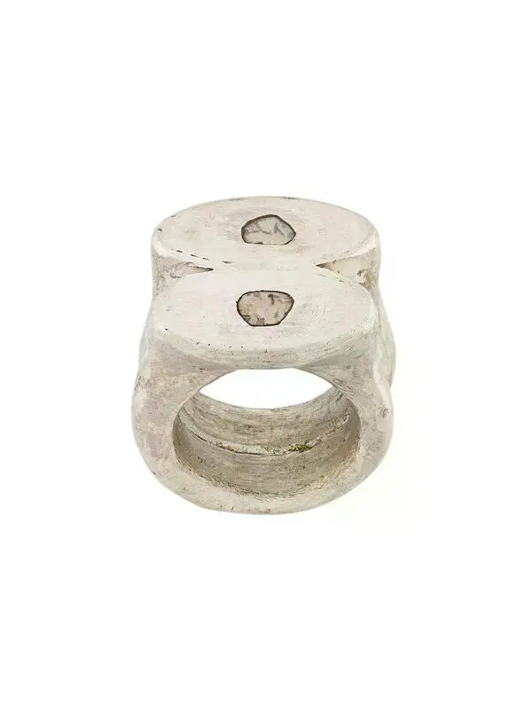 PARTS OF FOUR Sterling And Diamond Stack Ring - Silver