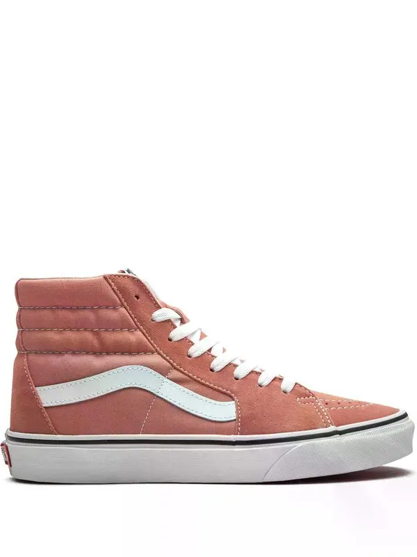 VANS Sk8 Hi Suede Round Toe Lace Up High Top Sneakers - Pink
