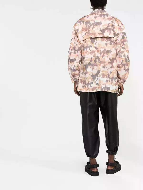 Isabel Marant Étoile Elize Camouflage-print Cotton Jacket - Neutrals