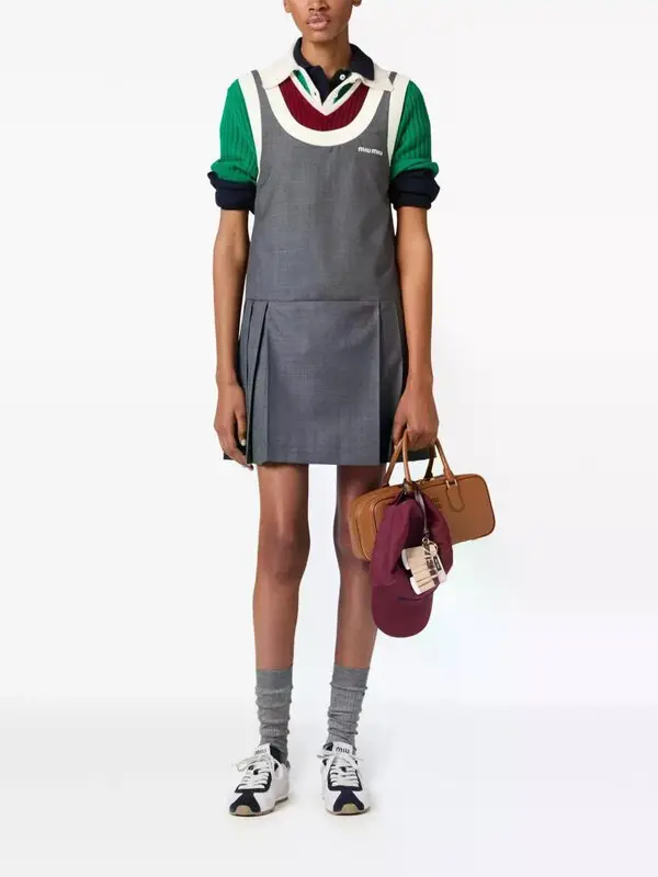 Miu Miu Grisaille Mini Dress - Grey