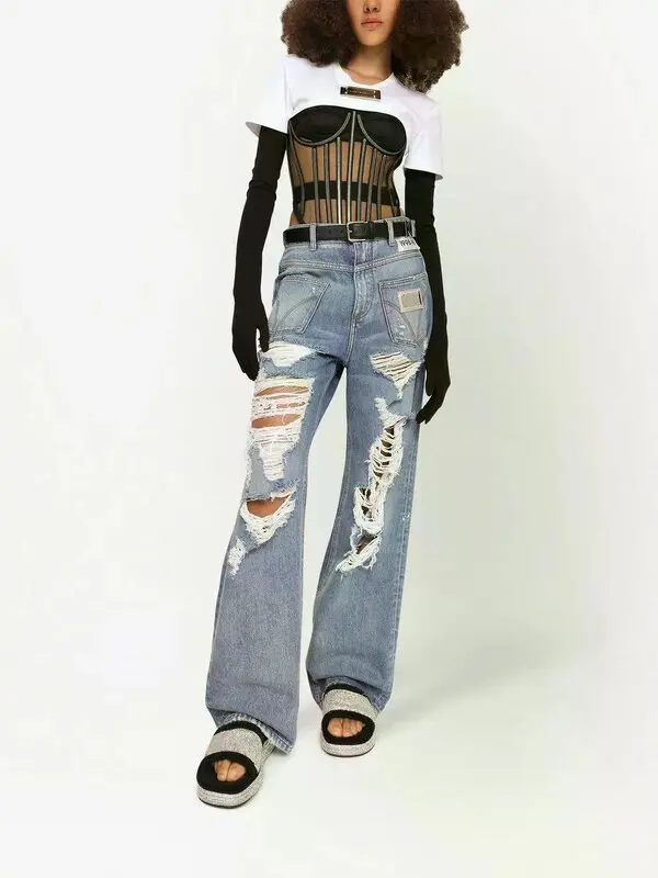 Dolce & Gabbana Tulle Corset Top