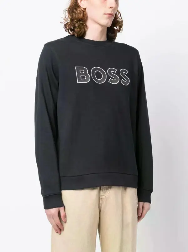 BOSS Salbo Logo-embroidered Sweatshirt