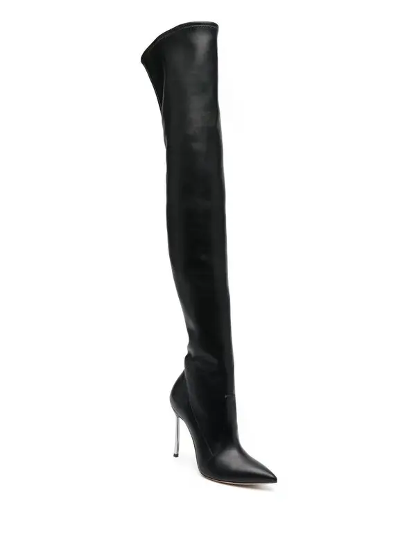 Casadei Blade 100mm Thigh-high Boots - Black