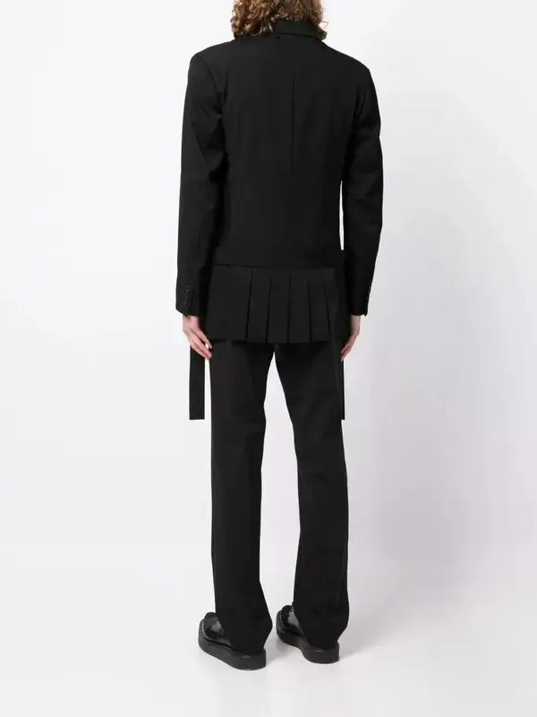 Yohji Yamamoto Single-breasted Notched Wool Blazer
