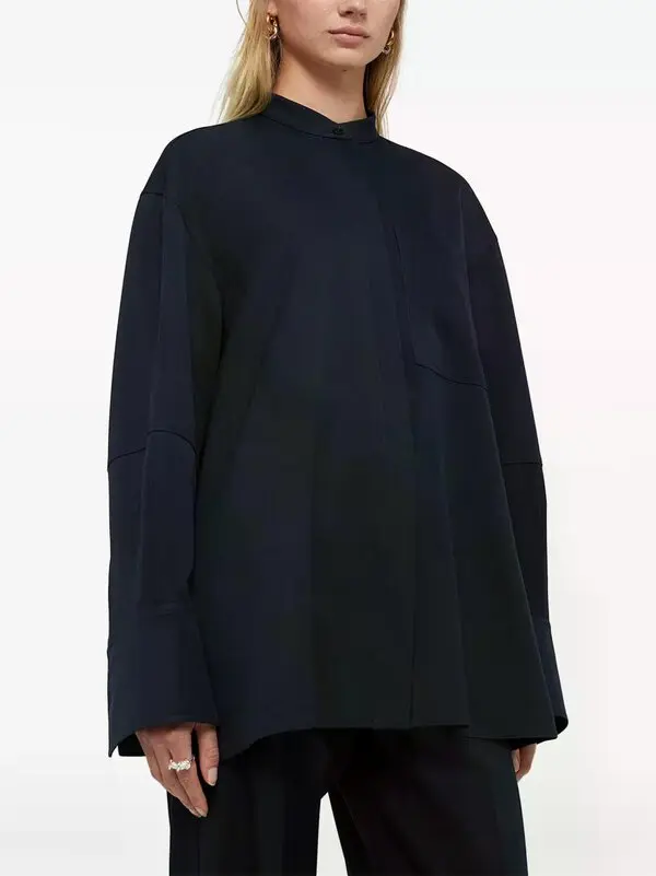 JIL SANDER Collarless Button-front Shirt