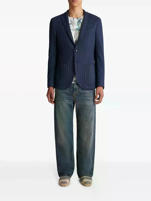 Etro Striped Cotton Blazer