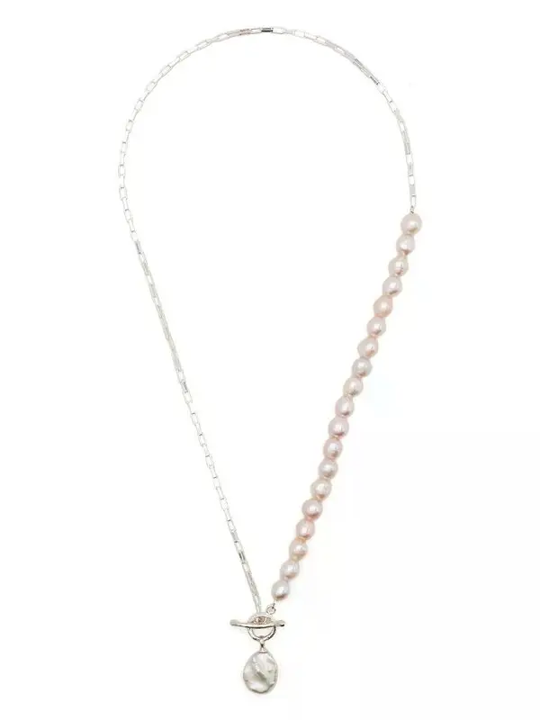 DOWER & HALL Luna Freshwater Pearl Embellished Necklace - White