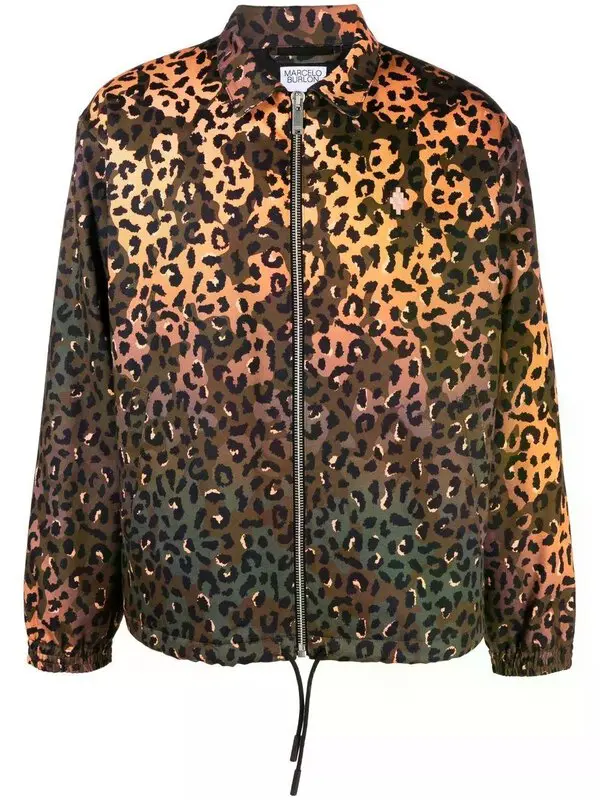 COUNTY OF MILAN Graphic Print Zip-fastening Jacket - Brown