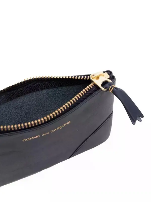 Comme Des Garçons Zipped Leather Coin Wallet - Blue