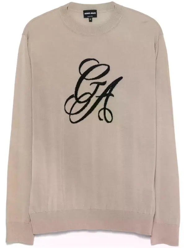 Giorgio Armani Embroidered Logo Sweater