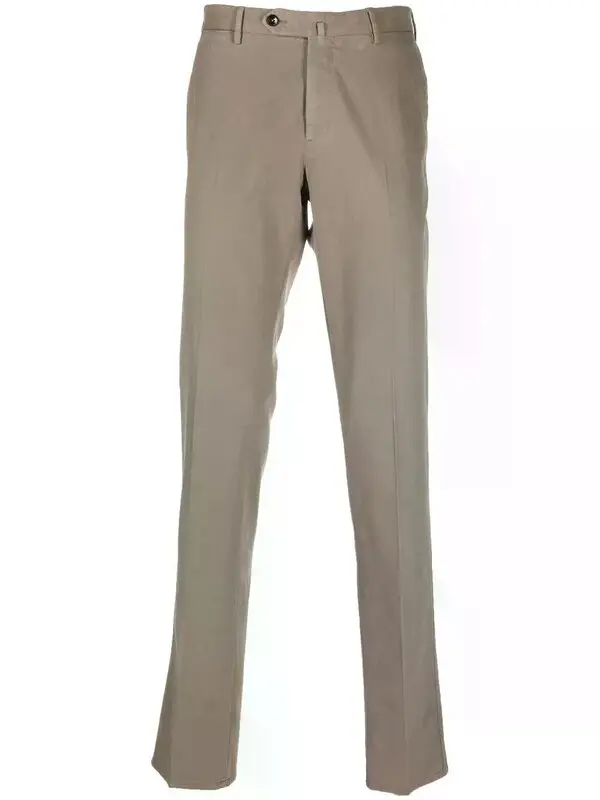 PT TORINO Mid-rise Slim-cut Chinos - Neutrals