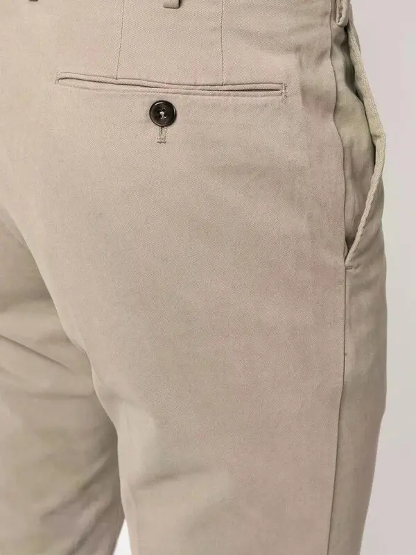 PT TORINO Mid-rise Slim-cut Chinos - Neutrals