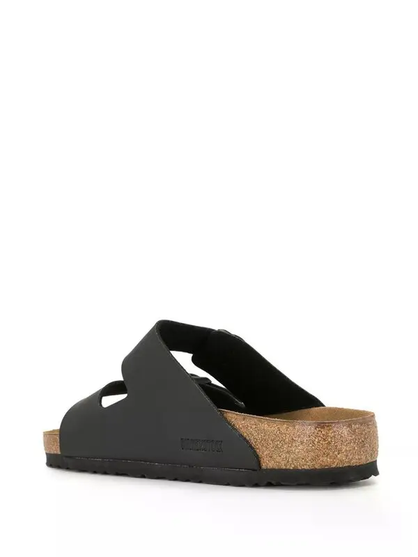 BIRKENSTOCK Arizona Flat Sandals With Decorative Buckle Detail - Black