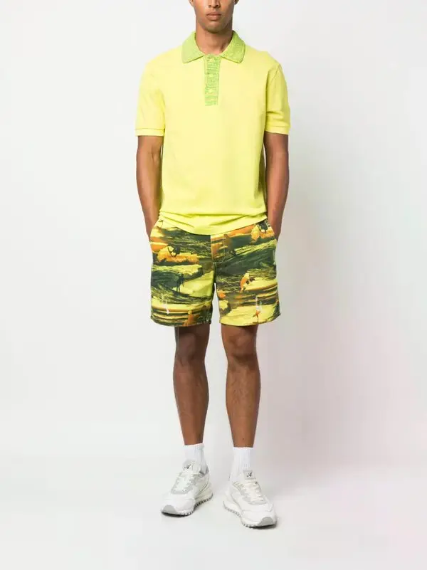 ERL Graphic-print Cotton Bermuda Shorts