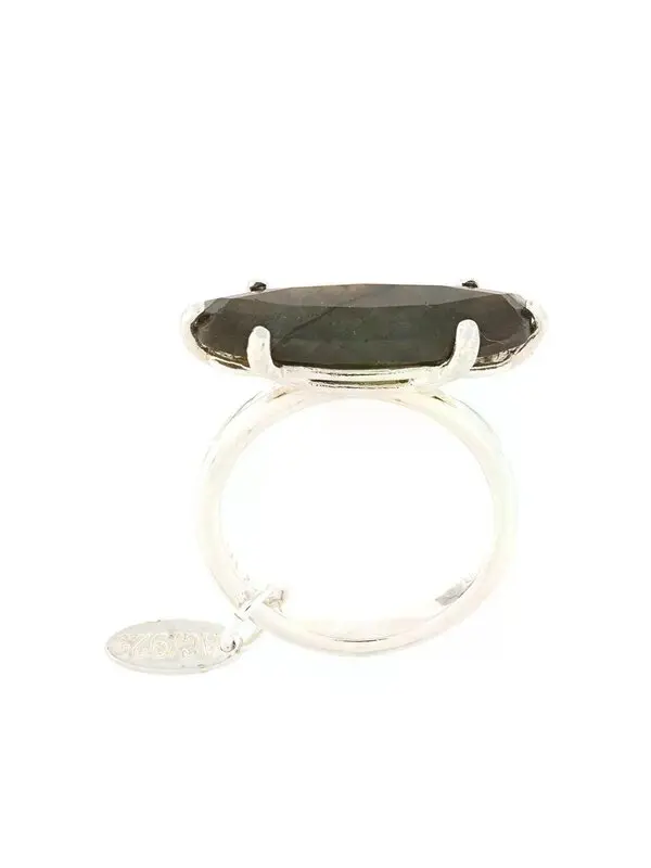 WOUTERS & HENDRIX Forget The Lady With The Bracelet Ring Sterling Labradorite Statement Ring - Silver