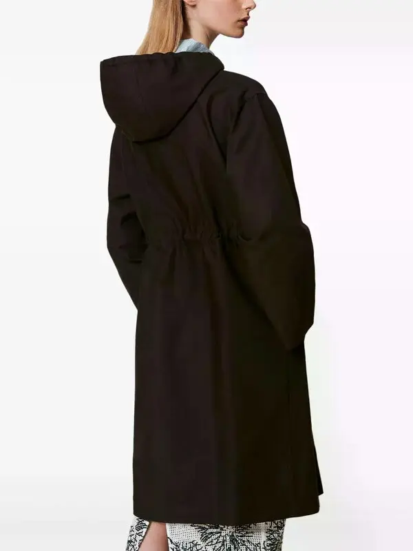 TWINSET Embellished Hooded Parka Coat