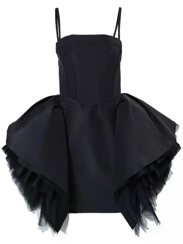 Carolina Herrera Ruffled Tulle Silk Dress