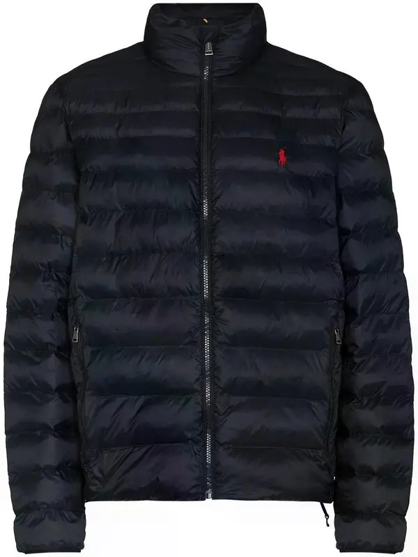 Polo Ralph Lauren Padded Jacket With Logo - Blue