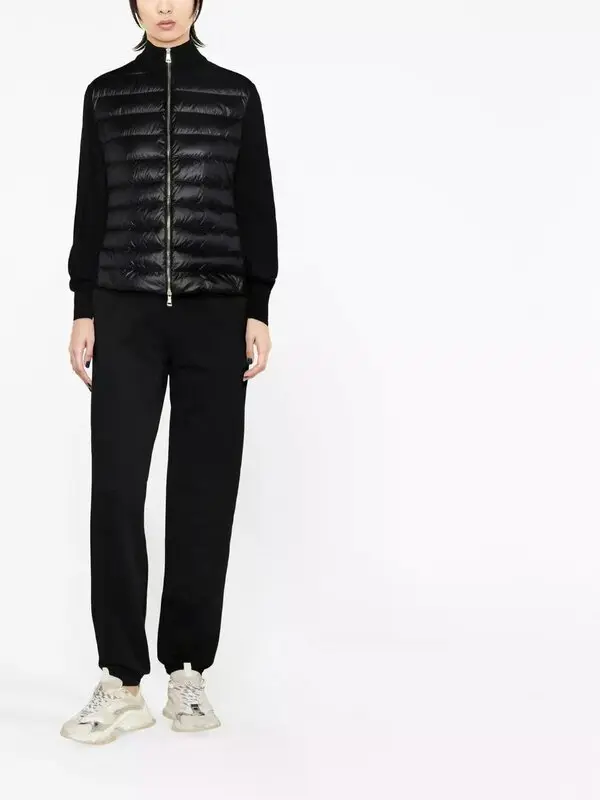 Moncler Quilted-panel Knit Cardigan