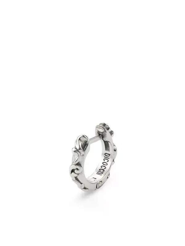 Emanuele Bicocchi Sterling Arabesque Hoop Earring - Silver