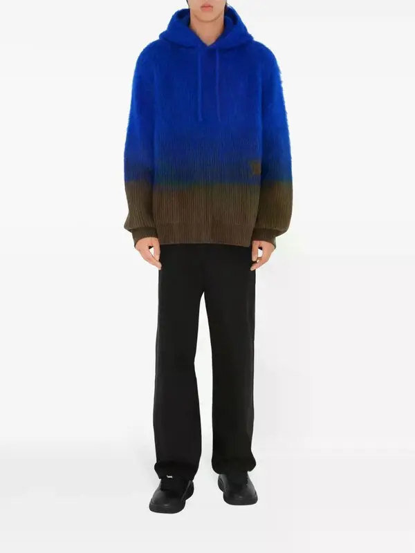 Burberry Two-tone Logo-knit Hoodie