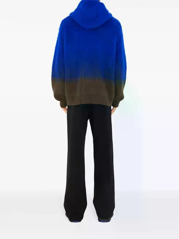 Burberry Two-tone Logo-knit Hoodie