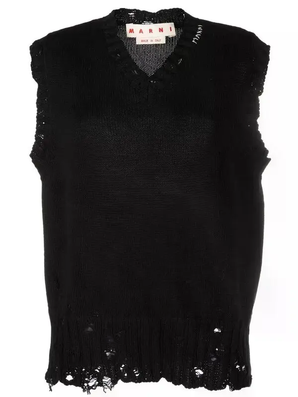 Marni V-neck Cotton Vest