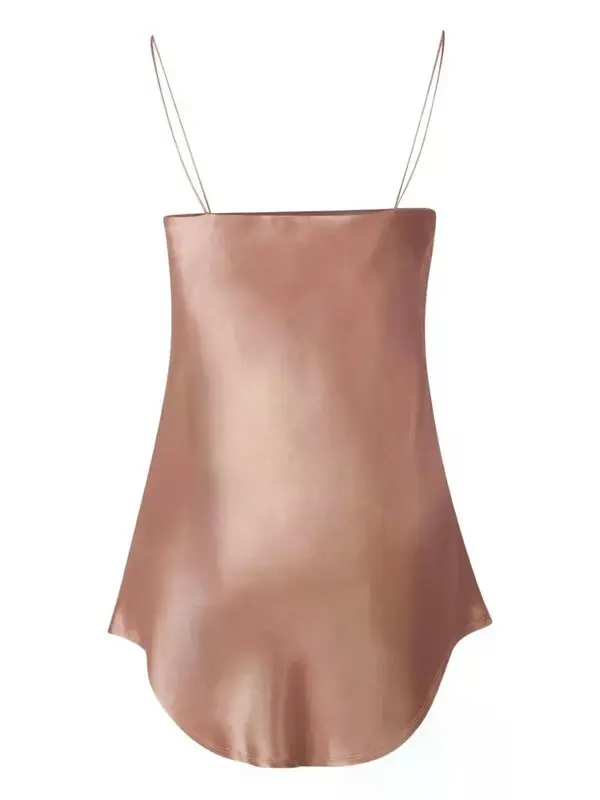 Balmain Cowl Neck Satin Top - Pink