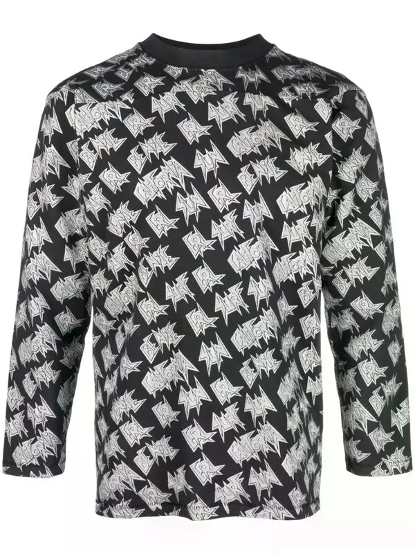 ERL Logo-print Long-sleeved T-shirt - Black