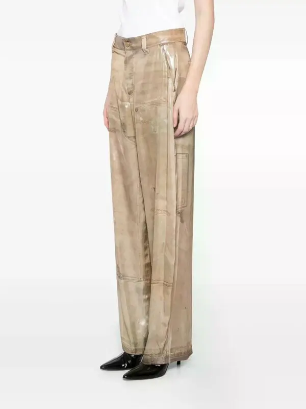 Alexander Wang Trompe-l'oeil Print Wide Leg Trousers