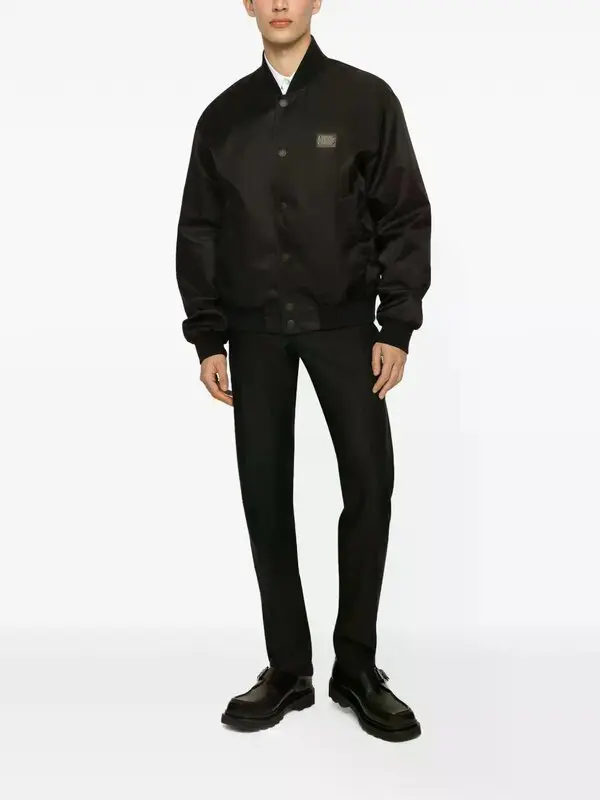 Dolce & Gabbana Logo Plaque Bomber Jacket