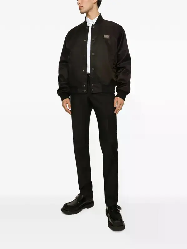 Dolce & Gabbana Logo Plaque Bomber Jacket